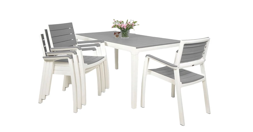 Érdekel a Keter Harmony kerti bútor szett, asztal + 4 szék fehér ...